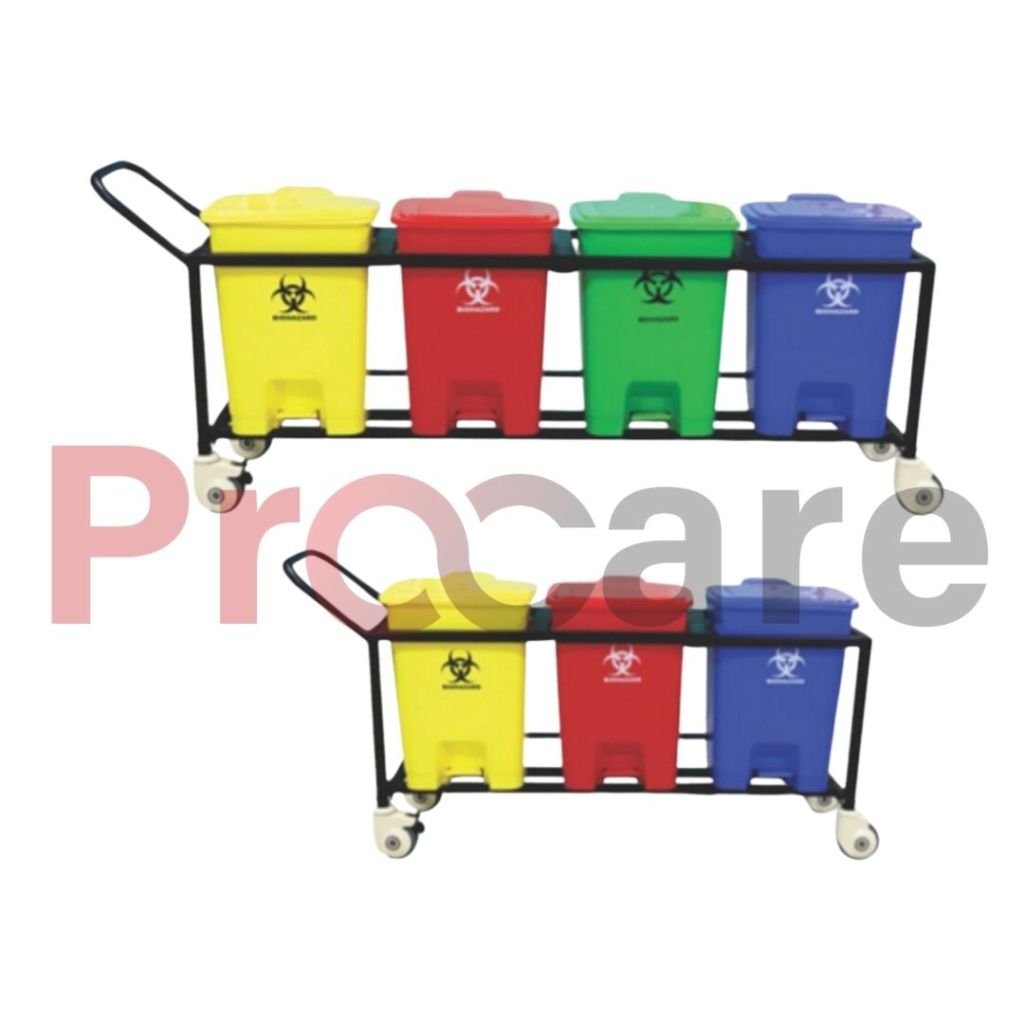 Biomedical Waste Trolley | Bio-Medical Waste Collection Trolley - Procare